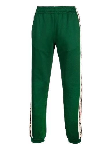 Gucci Printed Side Stripe Track Pant 'green - Green/red
