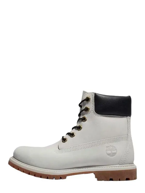 Timberland Premium 6 Inch Waterproof Boots 'light Grey Nubuck - White/black/brown