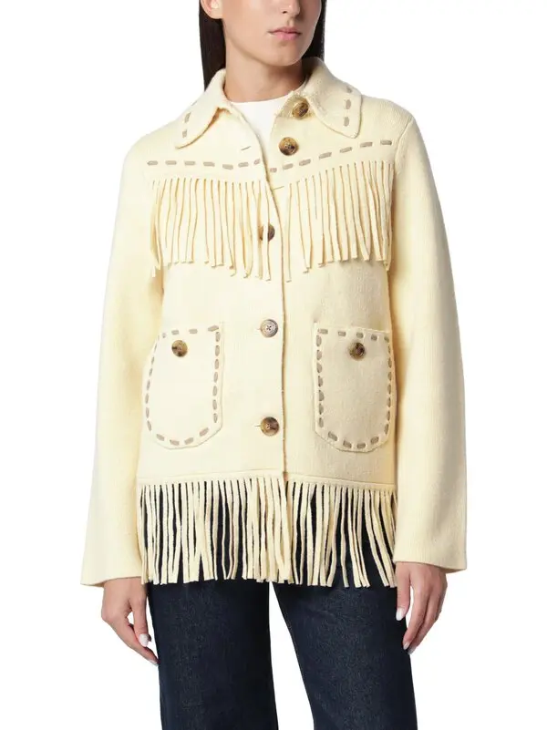 Guest In Residence Butter-colored Western Fringe Jacket - Yellow