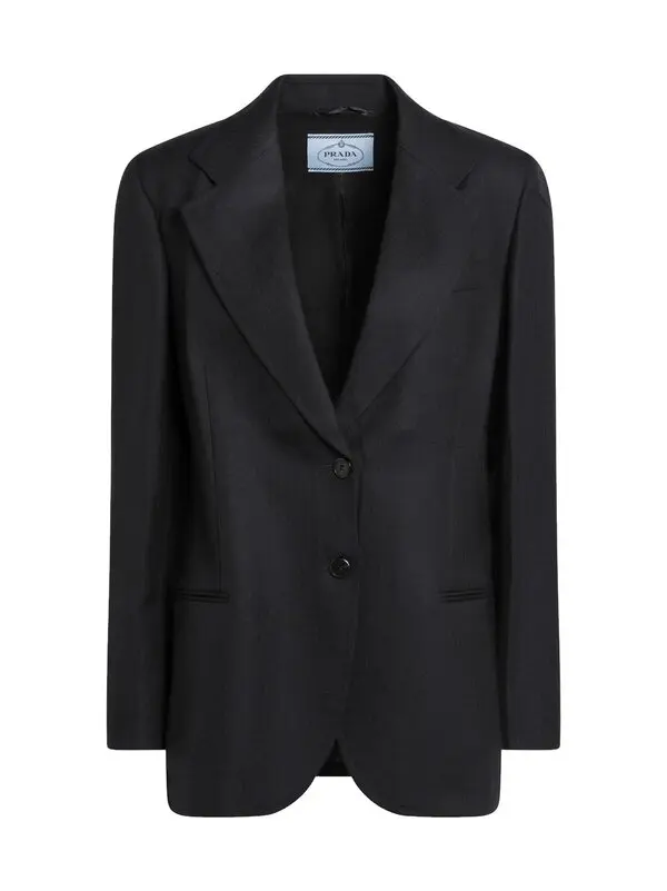 Prada Single-breasted Jacket In Wool - Blue
