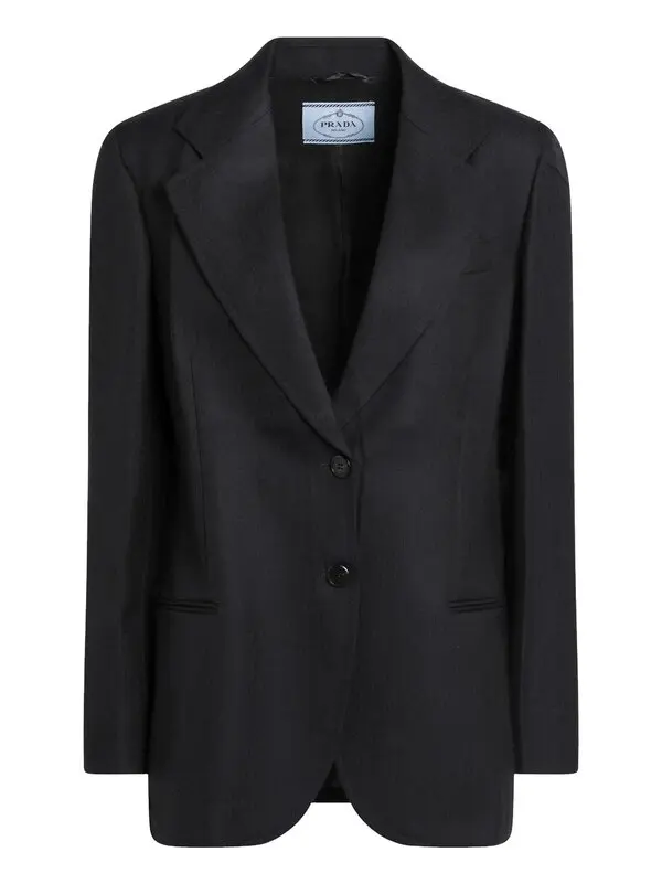 Prada Single-breasted Jacket In Wool - Blue