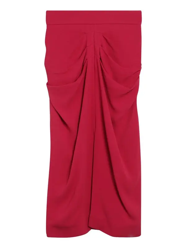 Valentino Garavani Midi Skirt With Ruched Detail - Red