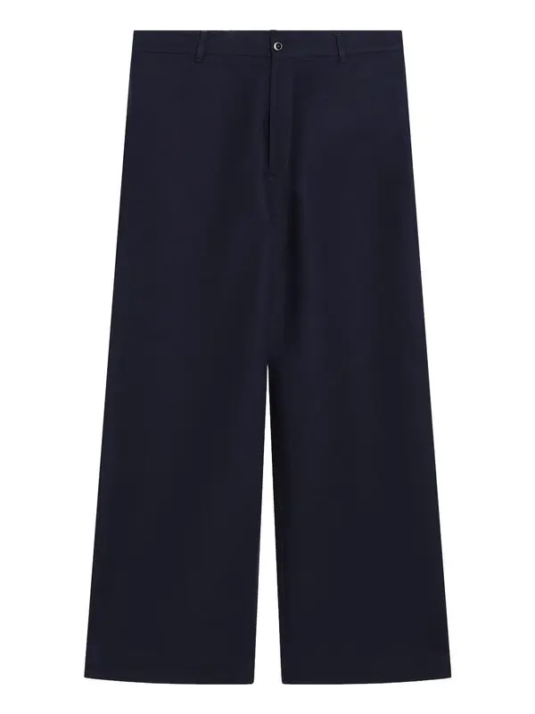 Acne Studios Navy Satin Trousers - Blue
