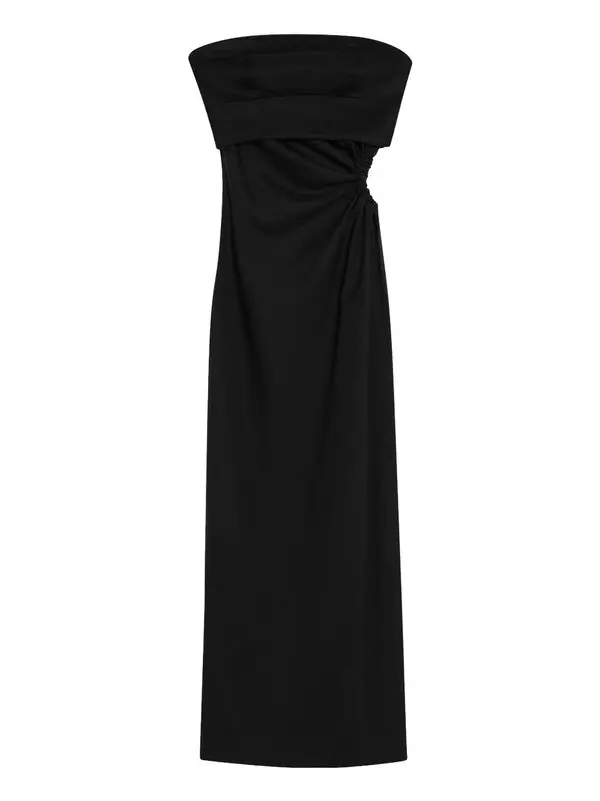 Max Mara Bustier Dress In Wool Blend - Black