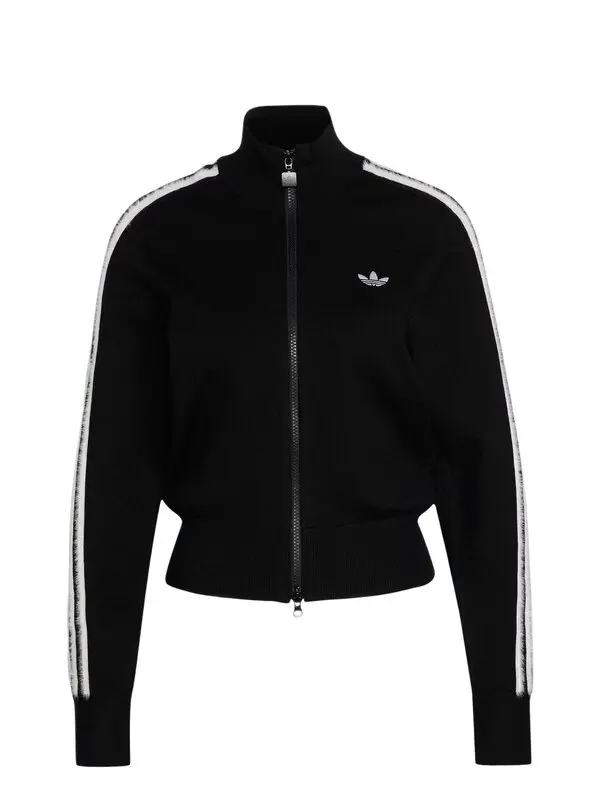 Adidas Knitted Firebird Track Top Asia Sizing 'black White - Black/white