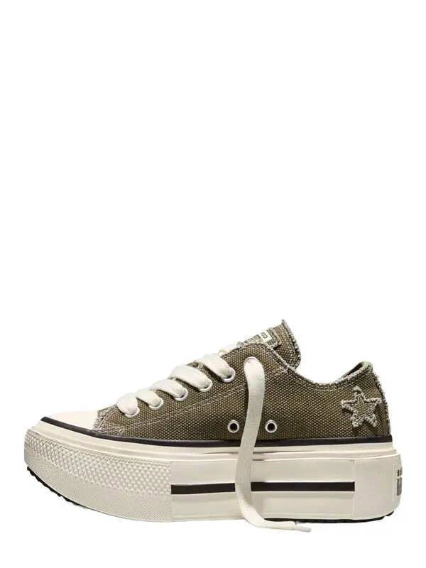 CONVERSE Chuck Taylor All Star Lift Double Stack Distressed Stars 'utility Black Egret - Utility/black/egret