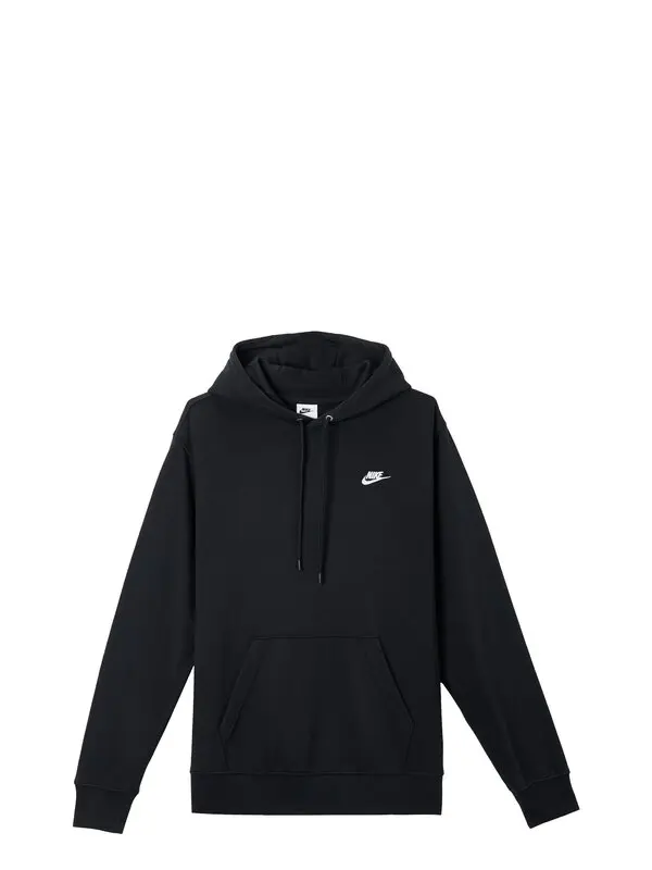 Nike Club Embroided Logo Fleece Hoodie Asia Sizing - Black