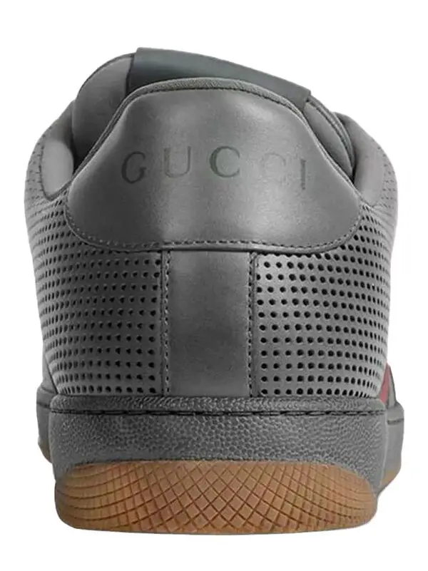 Gucci Wornout-effect Screener Sneakers - Grey