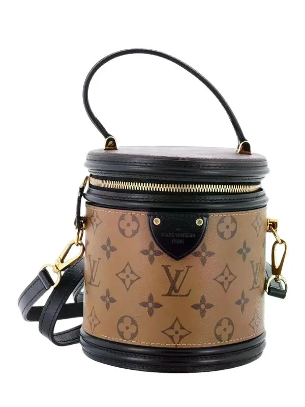 LOUIS VUITTON Cannes Handbag Reverse Monogram Canvas Satchel - Brown