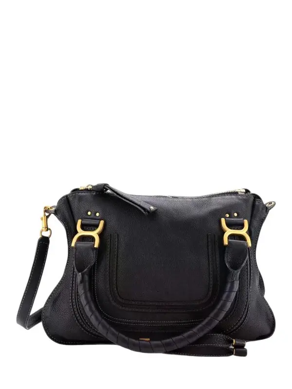 Chloé Marcie Leather Medium Satchel - Black