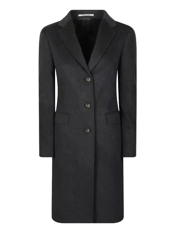 Tagliatore Single-breasted Notched-lapel Coat - Grey