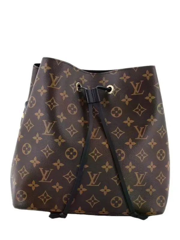 LOUIS VUITTON Neonoe Handbag Monogram Canvas With Leather Mm Bucket Bag - Black