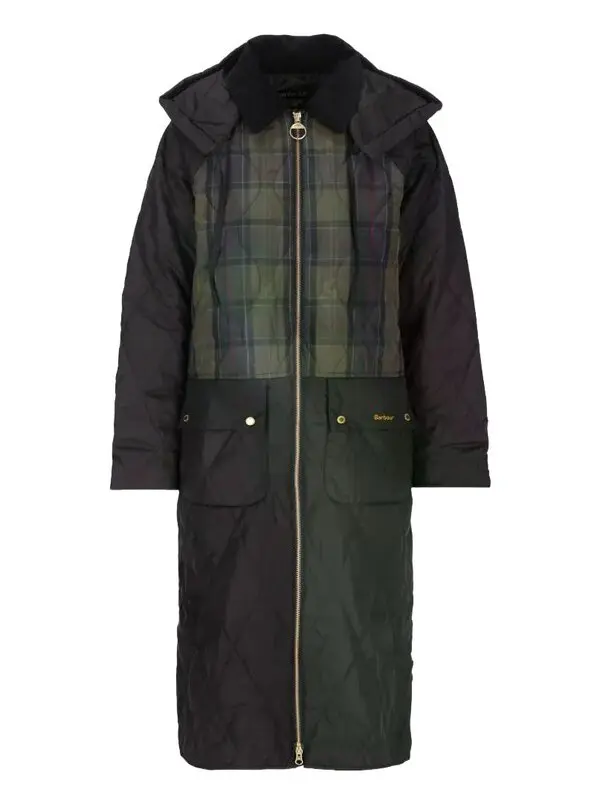Barbour Osbourne Quilted Tartan-panelled Jacket - Black