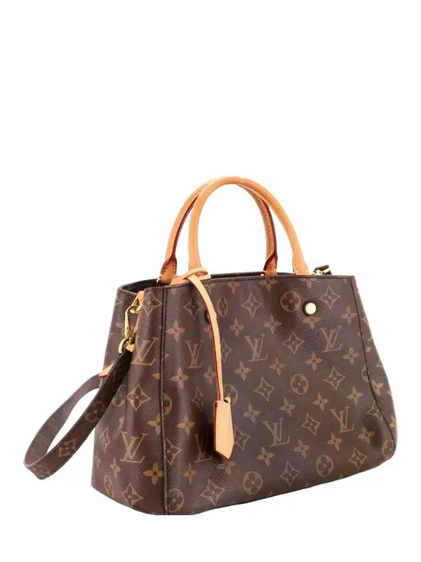 LOUIS VUITTON Montaigne Handbag Monogram Canvas Bb Satchel - Brown