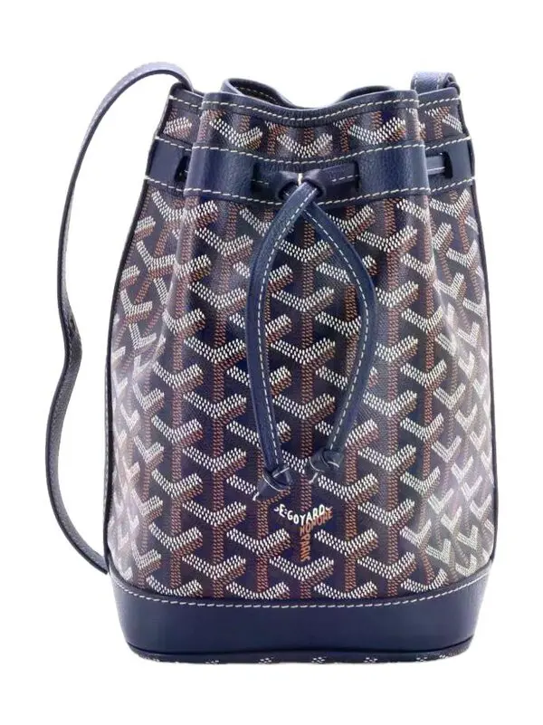 Goyard Petit Flot Coated Canvas Pm Bucket Bag - Blue