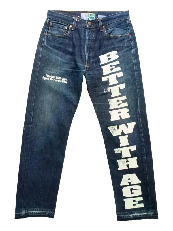 BETTER WITH AGE Beaufort Logo-print Jeans - Blue