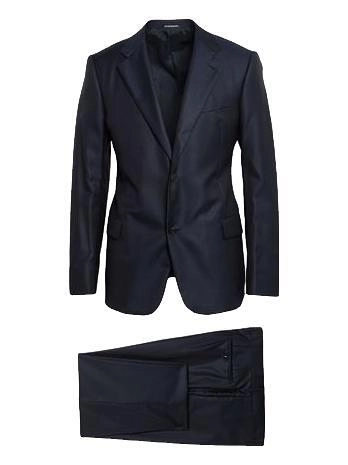 Emporio Armani Suit Size Virgin Wool, Silk - Navy