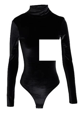 MUGLER Bodysuit Size Polyester, Elastane - Black