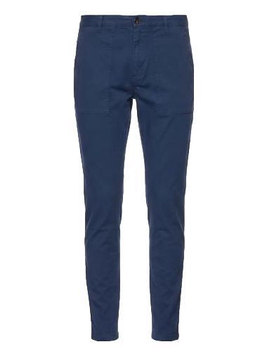MOORER Pants Size Cotton, Lycra, Elastane - Navy