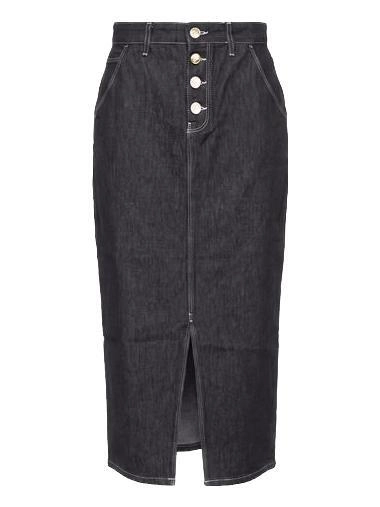 Karl Lagerfeld Midi Skirt Size Cotton - Blue