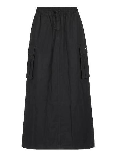 Nike Midi Skirt Size Cotton - Black