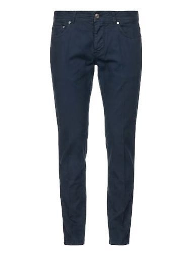 BARBA NAPOLI Pants Size Cotton, Elastane - Navy