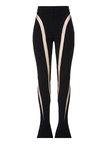 MUGLER Pants Size Viscose, Elastane, Polyamide - Black
