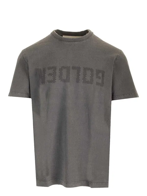GOLDEN GOOSE Distressed T-shirt - Gray