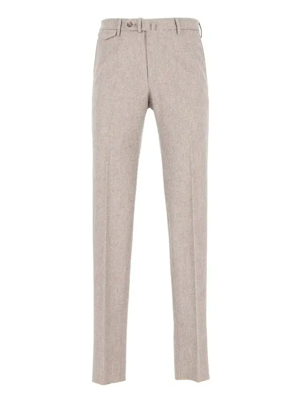Tagliatore 100s Wool Tag Trousers - Brown