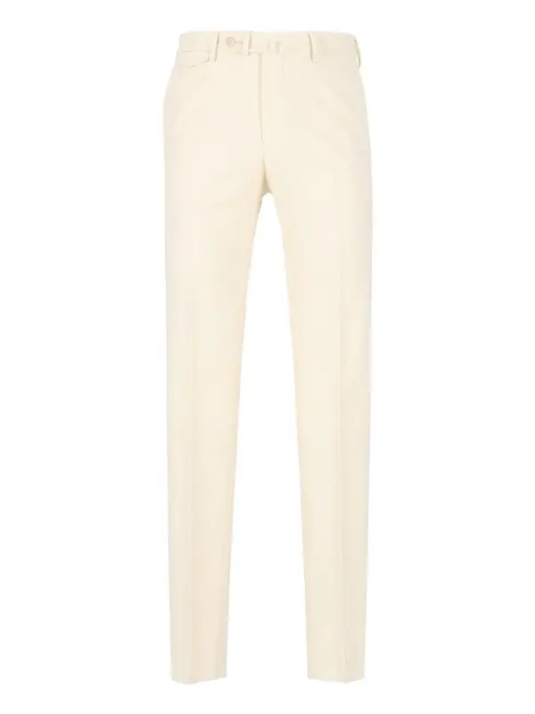 Tagliatore 100s Wool Tag Trousers - Cream