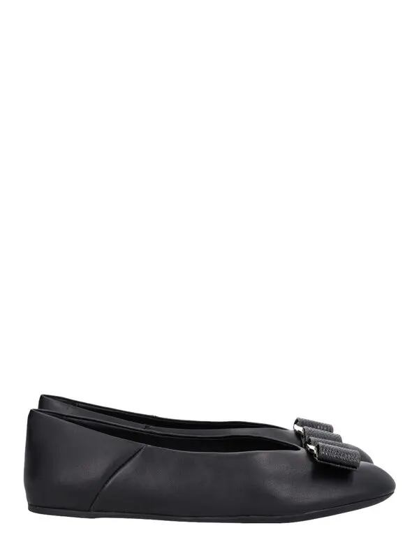 FERRAGAMO Vanna Ballerina Flat - Black