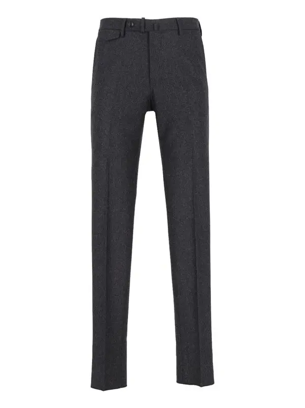 Tagliatore 100s Wool Tag Trousers - Black