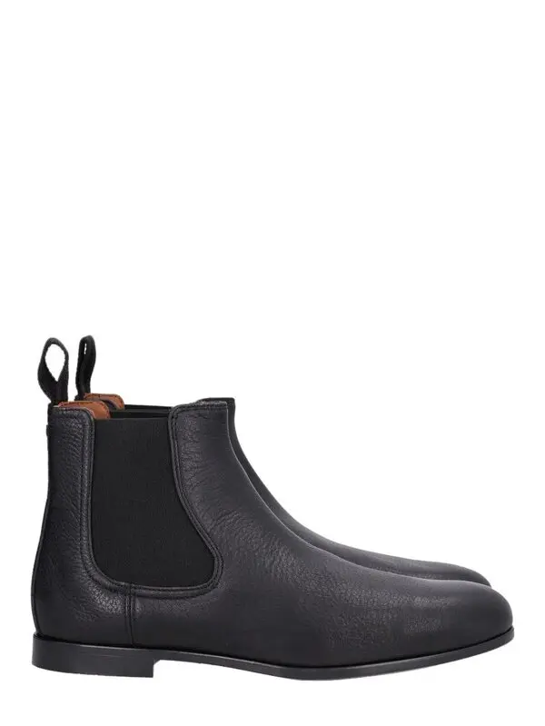 FERRAGAMO Deerskin Chelsea Boots - Black