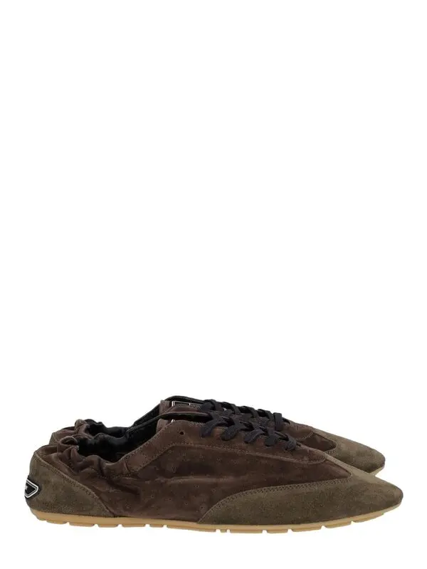Saint Laurent Lewis Suede Sneaker - Brown
