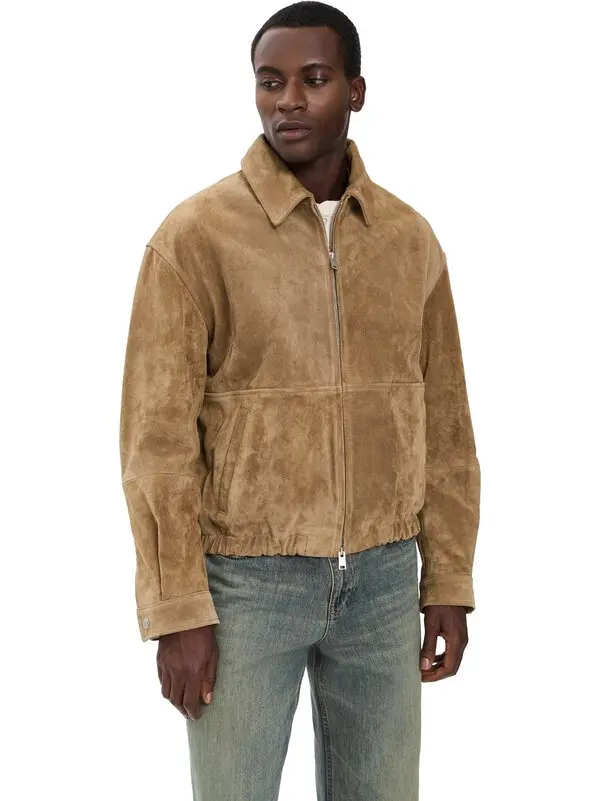 ARMA Maddox Gritty Suede Jacket - Olive
