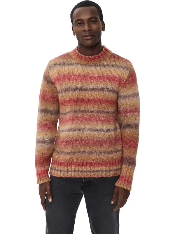 FAR AFIELD Dieter Nepalese Sunset Sweater - Red/multi Melange