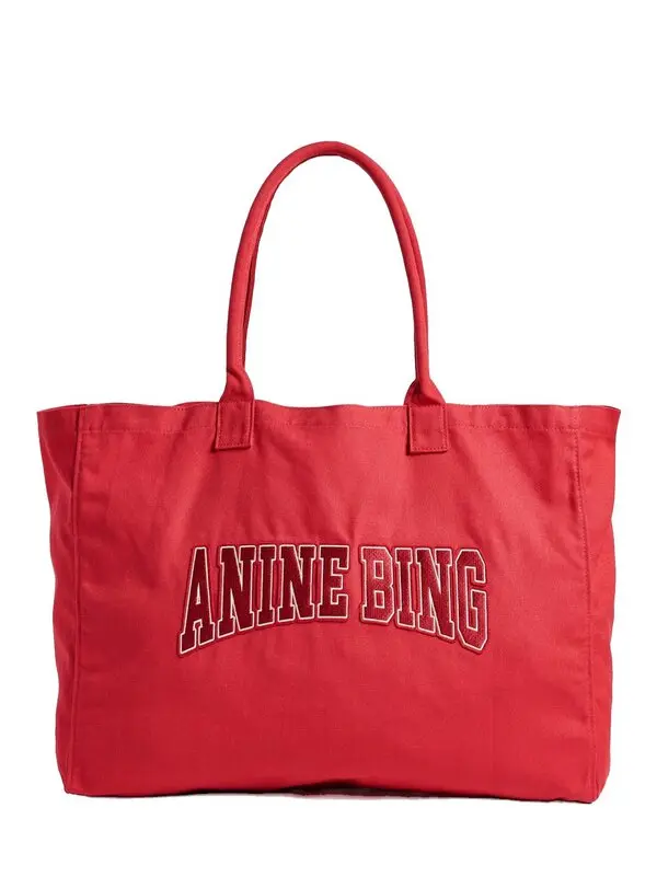 ANINE BING Leo Canvas Tote - Tango Red