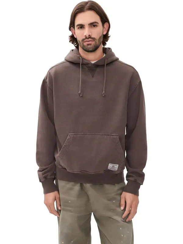 Alpha Industries Essential Washed Relaxed Hoodie - Hickory