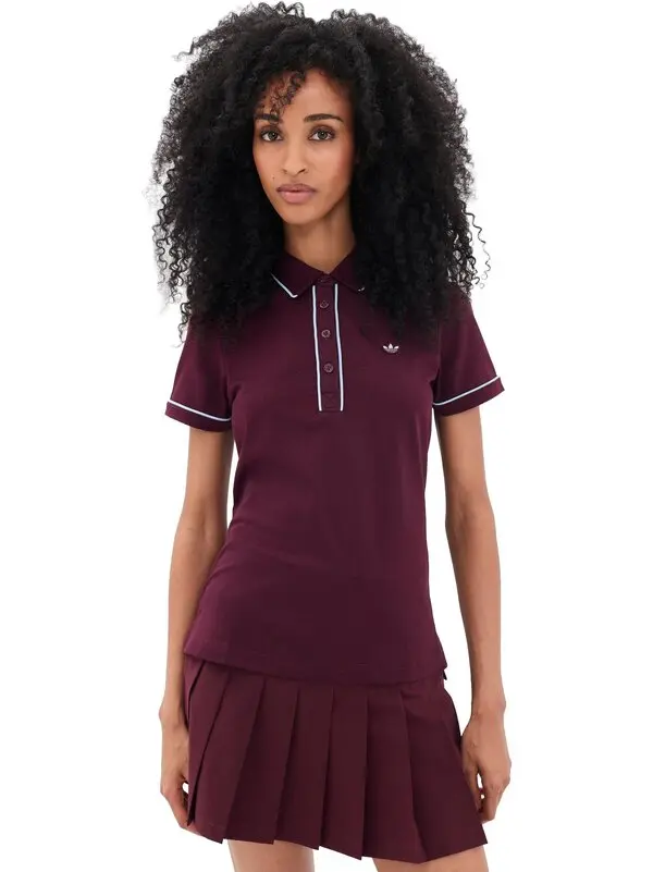 Adidas Originals Solid Polo - Maroon