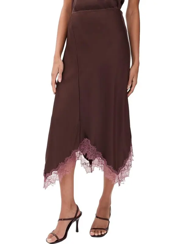 Sablyn Keri Paneled Bias Silk Skirt - Cinnabar Multi