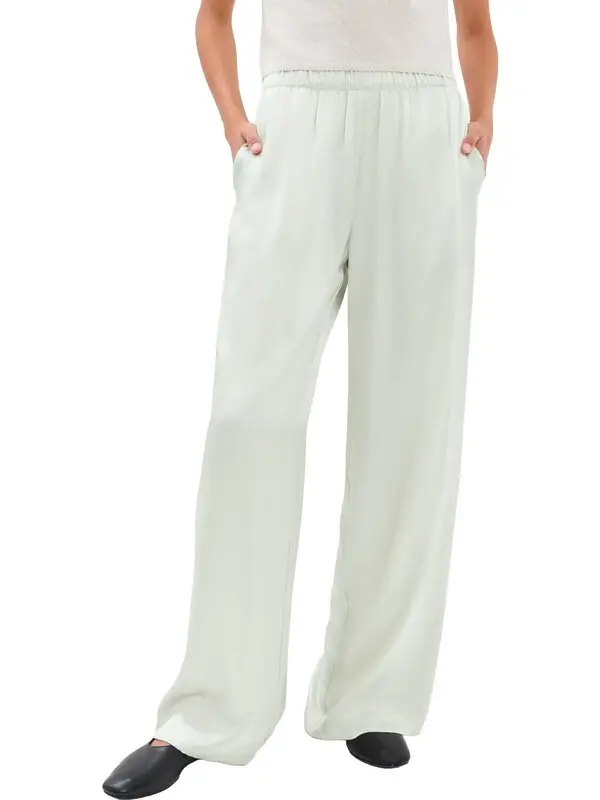 Sablyn Brynn High Rise Pull On Wide Leg Pants - Blizzard