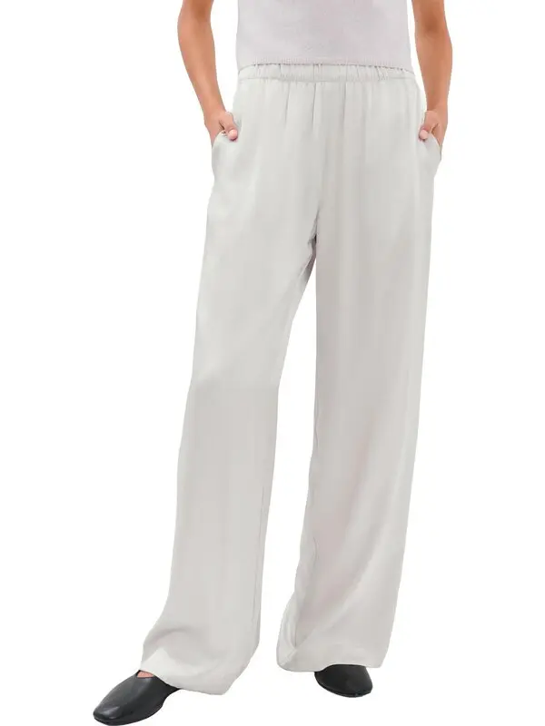 Sablyn Brynn High Rise Pull On Wide Leg Pants - Blizzard
