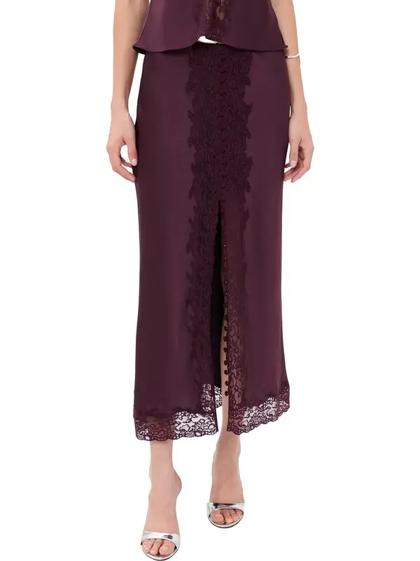 LoveShackFancy Tirelle Skirt - Fresh Espresso