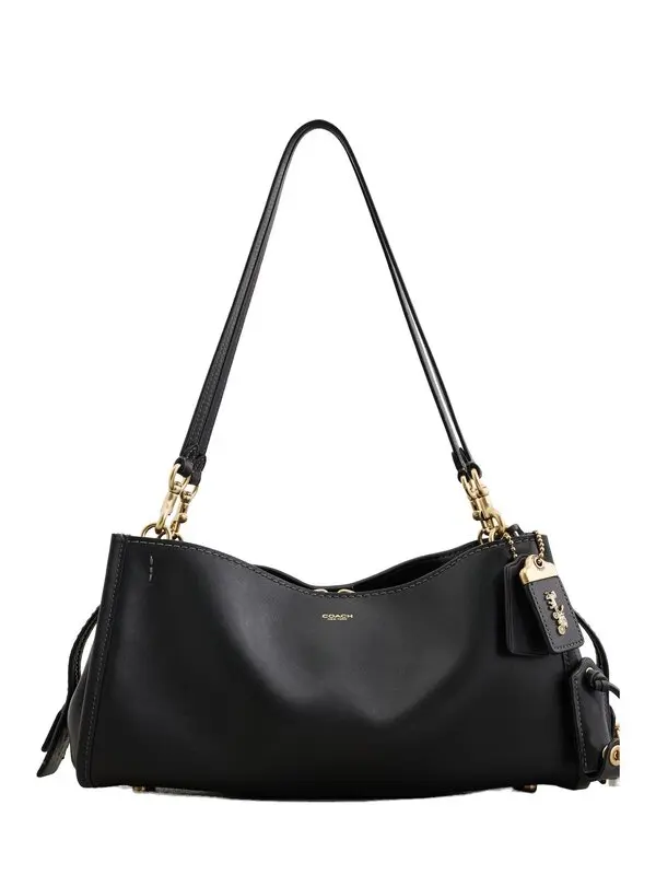 COACH Soft Grain Leather East West Rogue 34 Bag - Black
