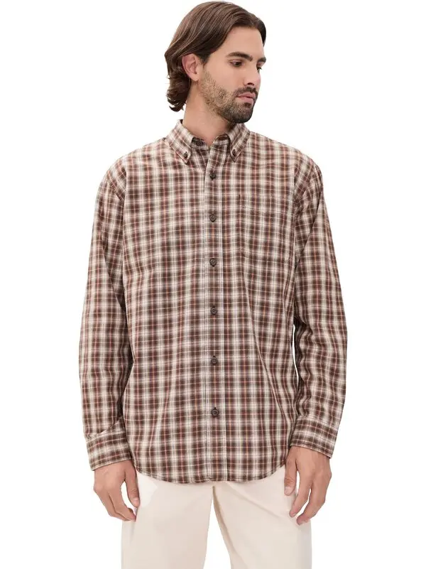 Filson Chambray Button Down Shirt - Cascade Plaid