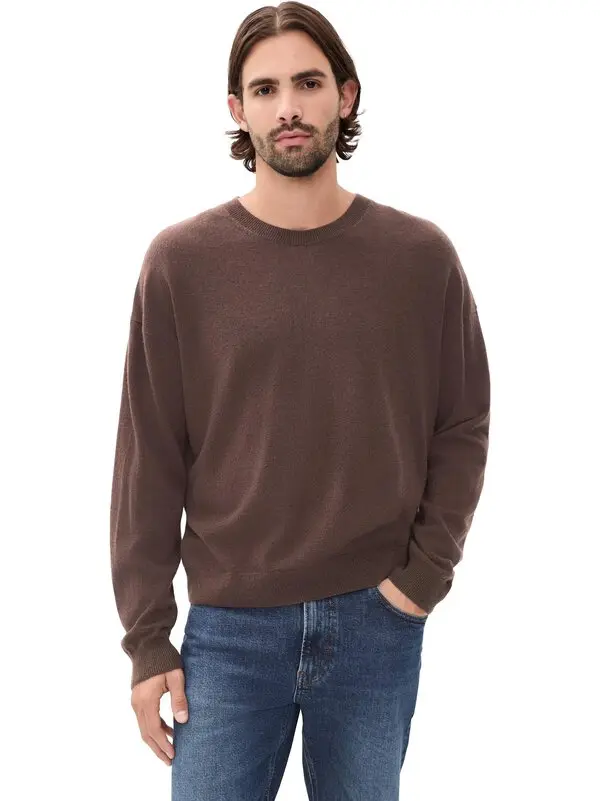 FRAME Lightweight Cashmere Sweater - Deep Brown