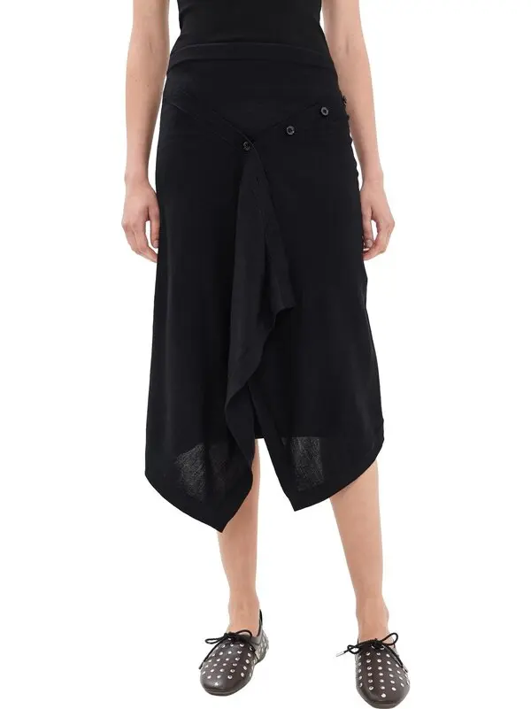 LEMAIRE Buttoned Skirt - Black