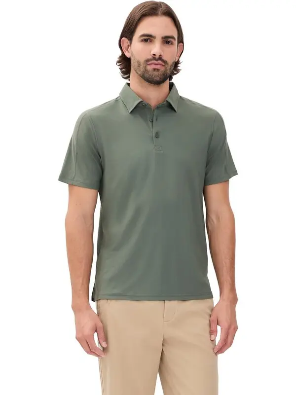 RHONE Regatta Pique Polo - Olive Shadow