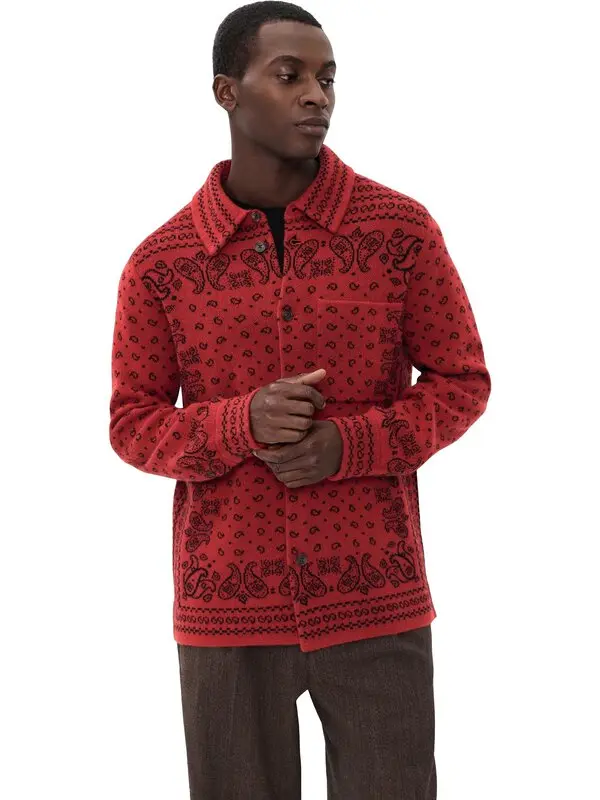 Guest In Residence Wild Rag Cashmere Work Shirt - Carmine