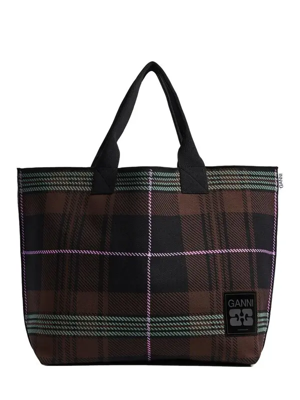 GANNI Knit Easy Medium Shopper - Chicory Coffee